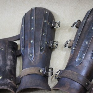 Viking Leather Bracers Medieval Larp and Sca Arm Armor | Etsy