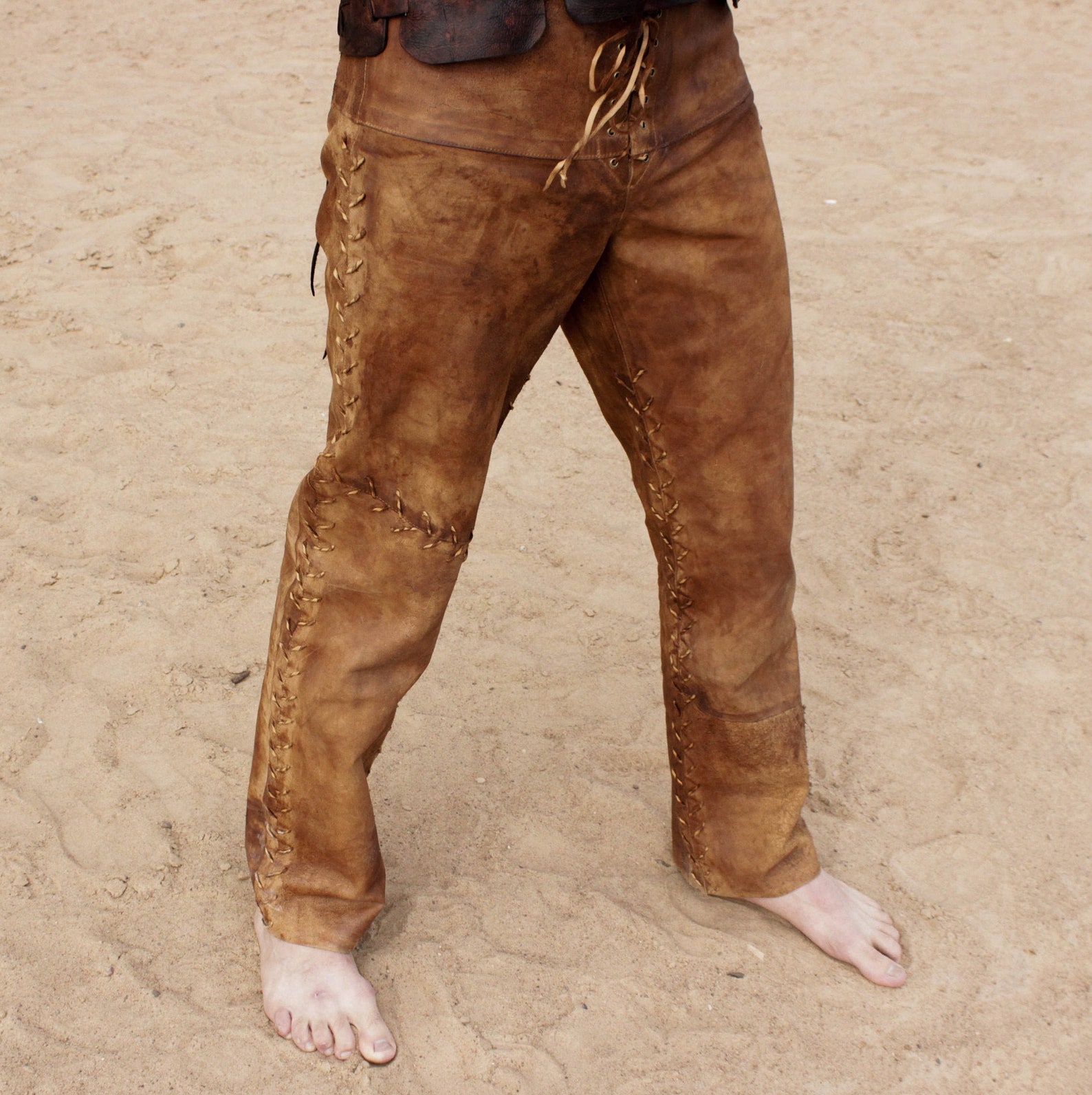 Medieval viking leather pants men celtic larp & sca trousers | Etsy