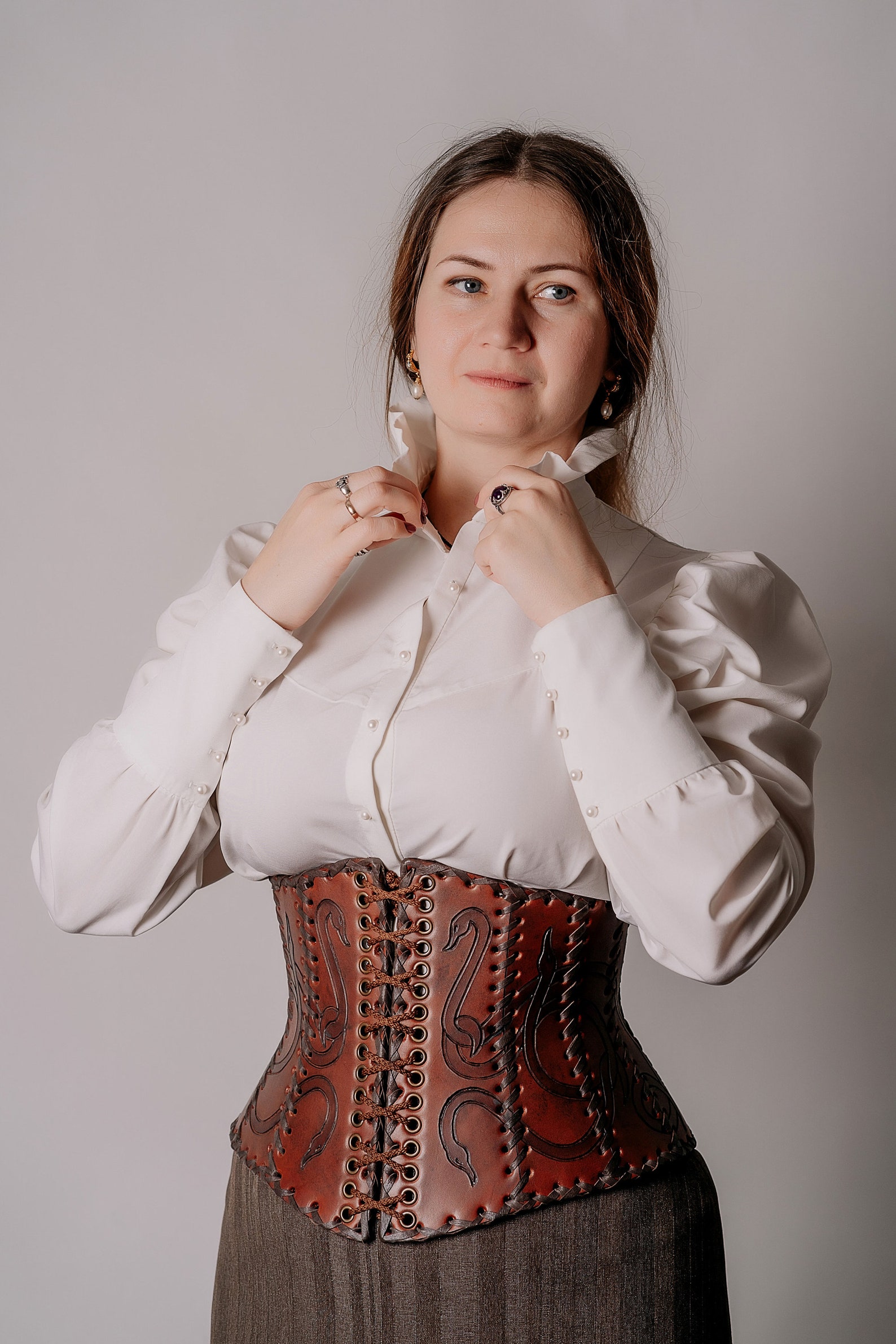 Leather Corset Belt Lizaveta Shieldmaiden Medieval Corset Etsy