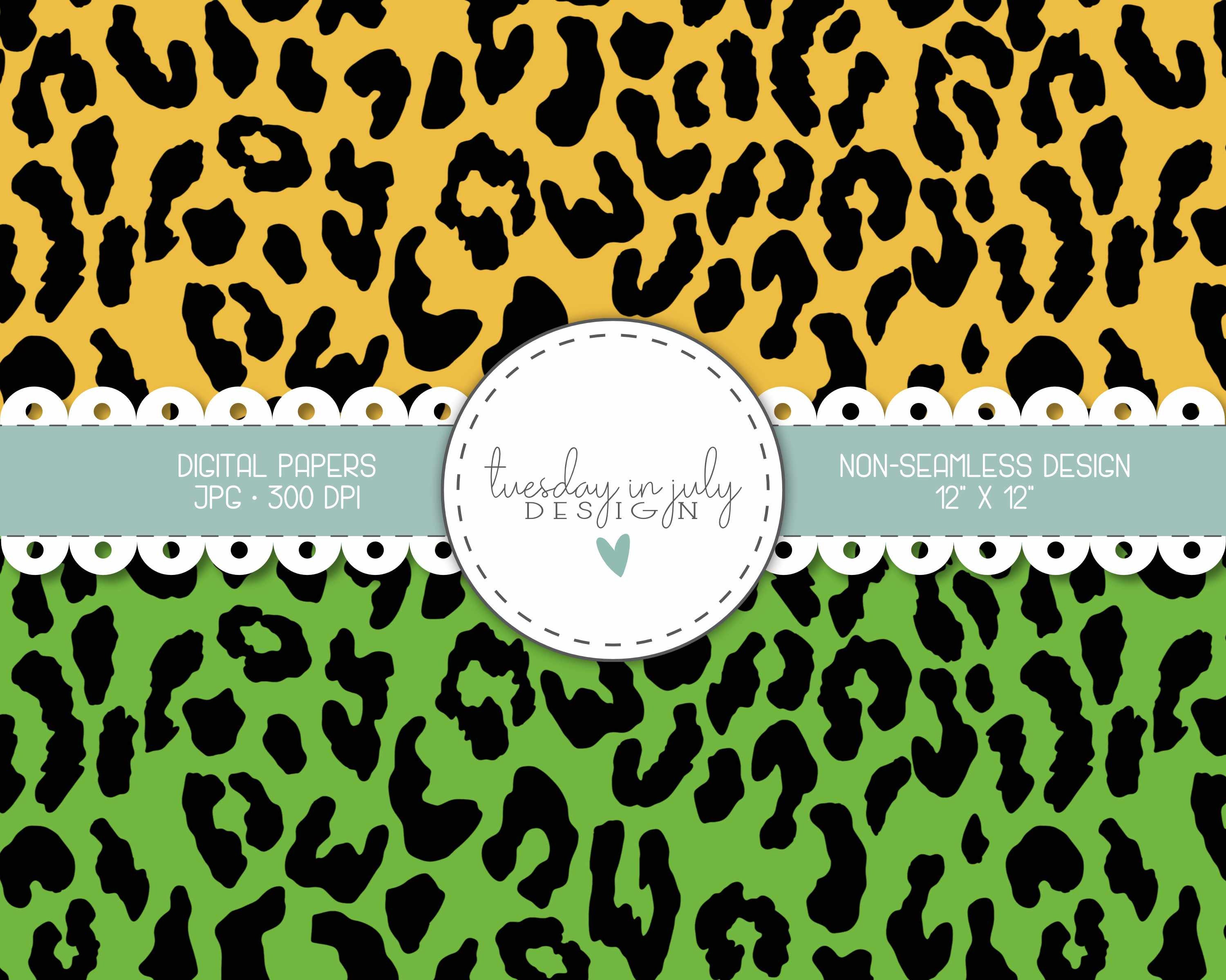 Leopard Print Colorful Digital Paper Digital Patterns - Etsy