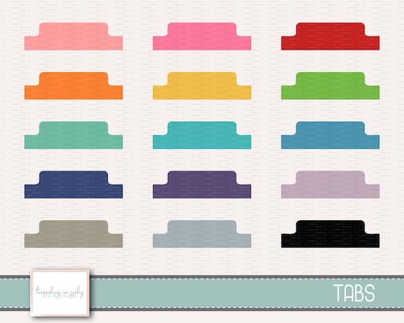 Binder Tabs Clipart