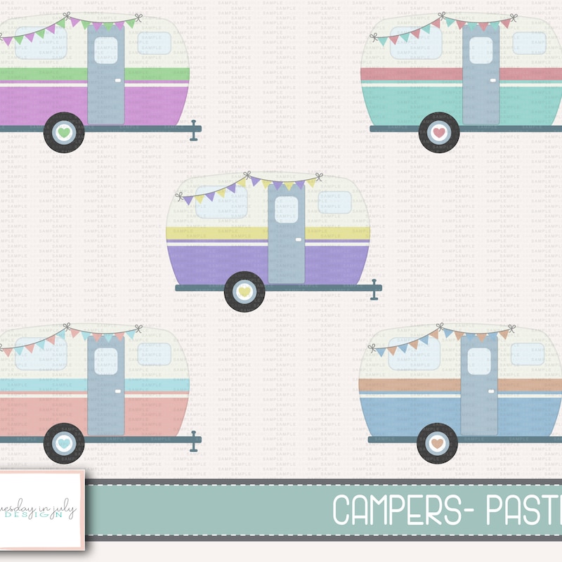 Camper Clipart - Etsy