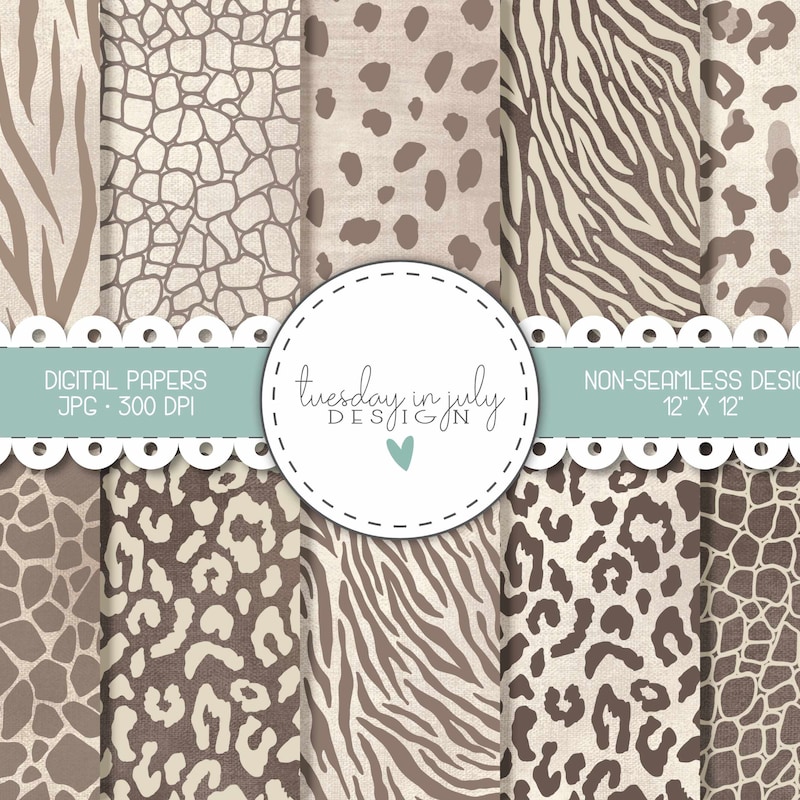 Animal Print Papers - Etsy