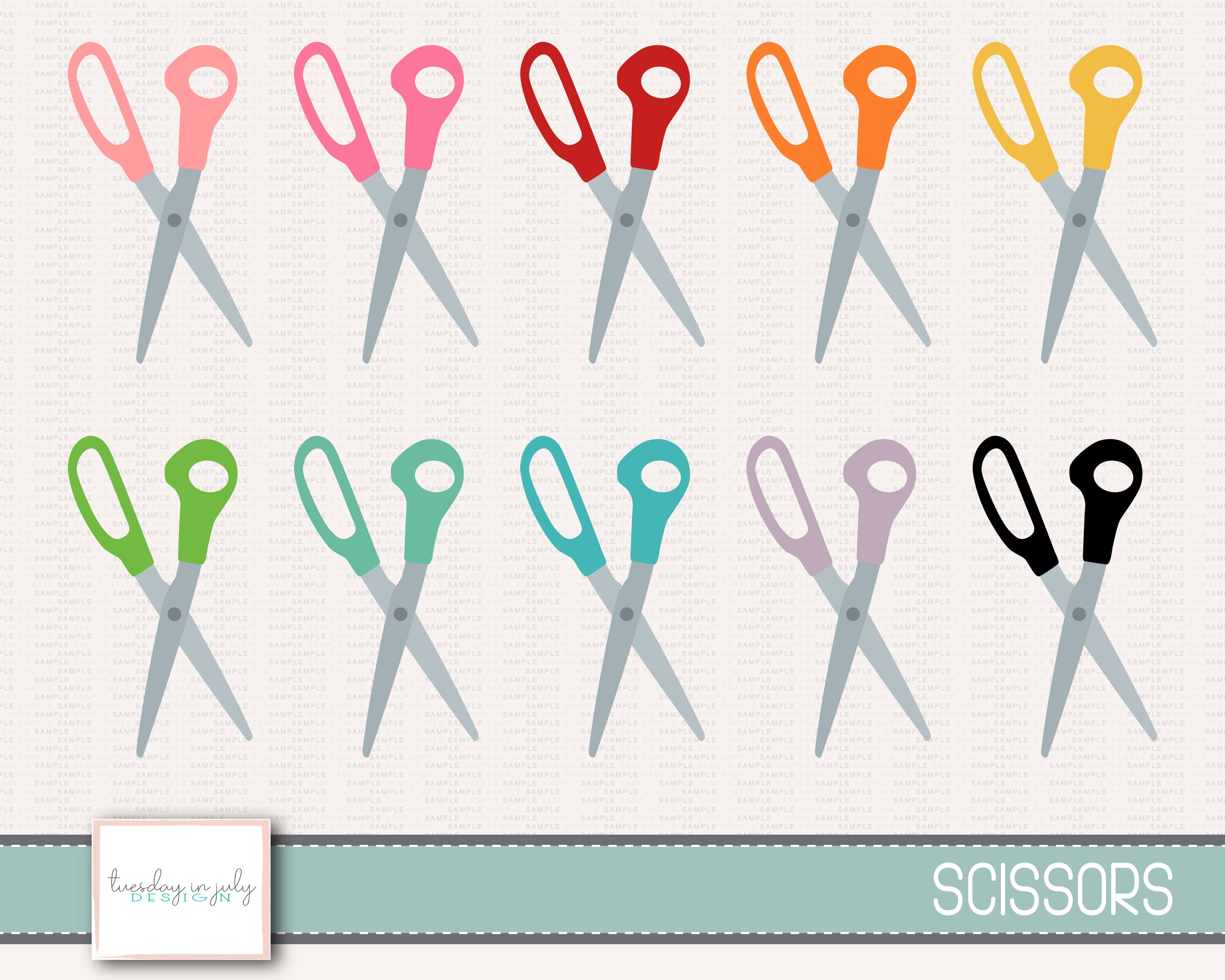Scissors Crafting Scissors Clipart Set Clipart PNG - Etsy
