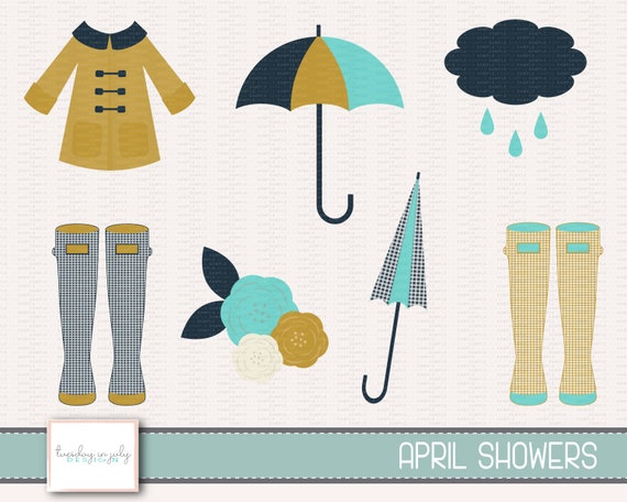 April Umbrella Clipart