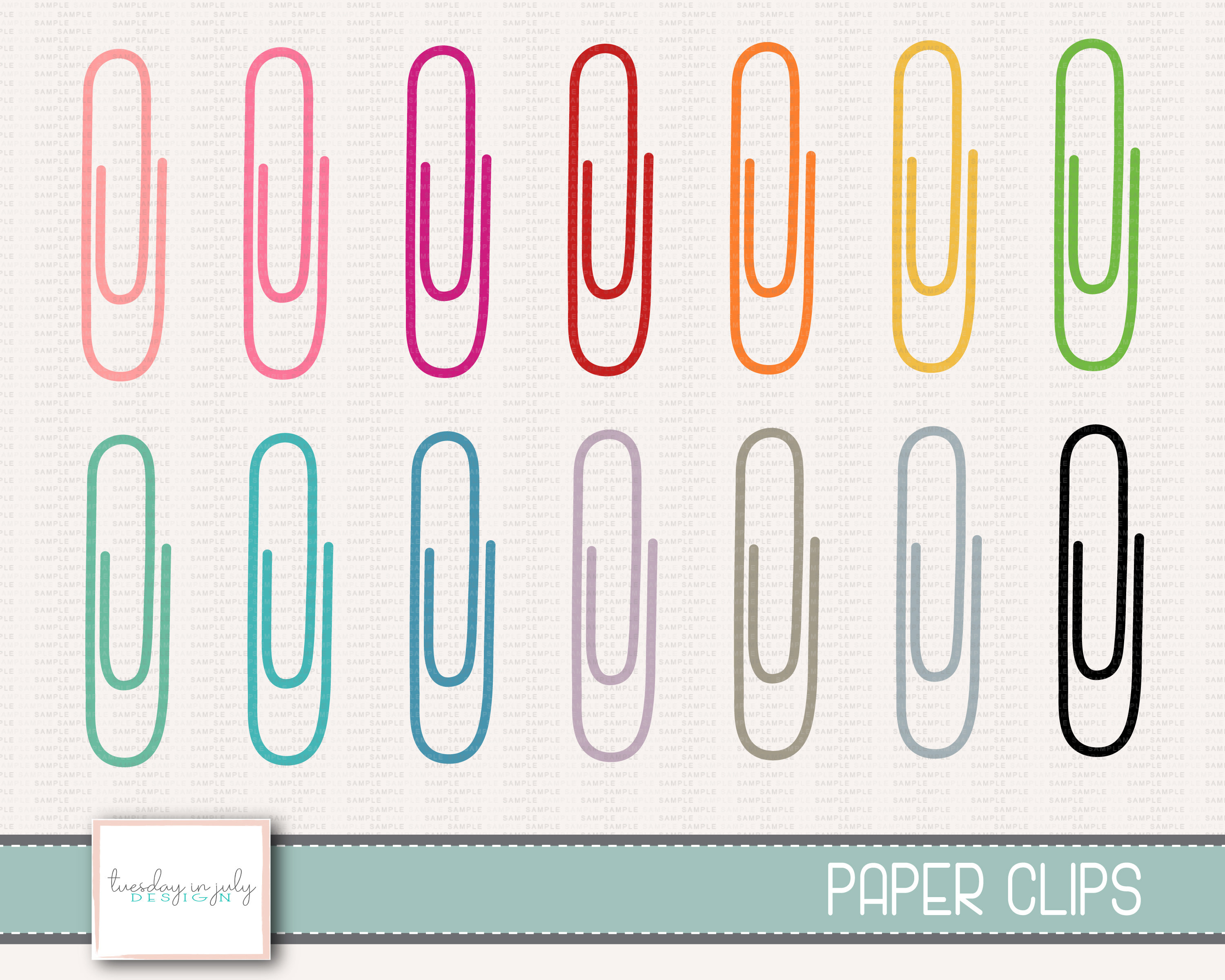 Paper Clips Clip Art
