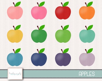 Apples Row Clip Art - Etsy