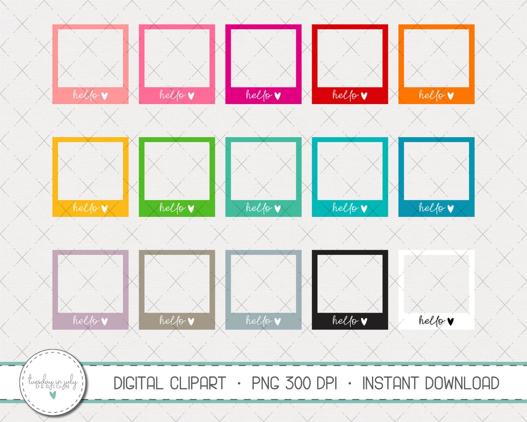 Hello Photo Frame Clipar, Vintage Photo Frame, Frame Clipart, Frame PNG ...