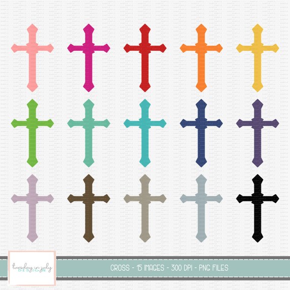 Cross Clipart Set Crosses Commercial Use Instant Download | Etsy