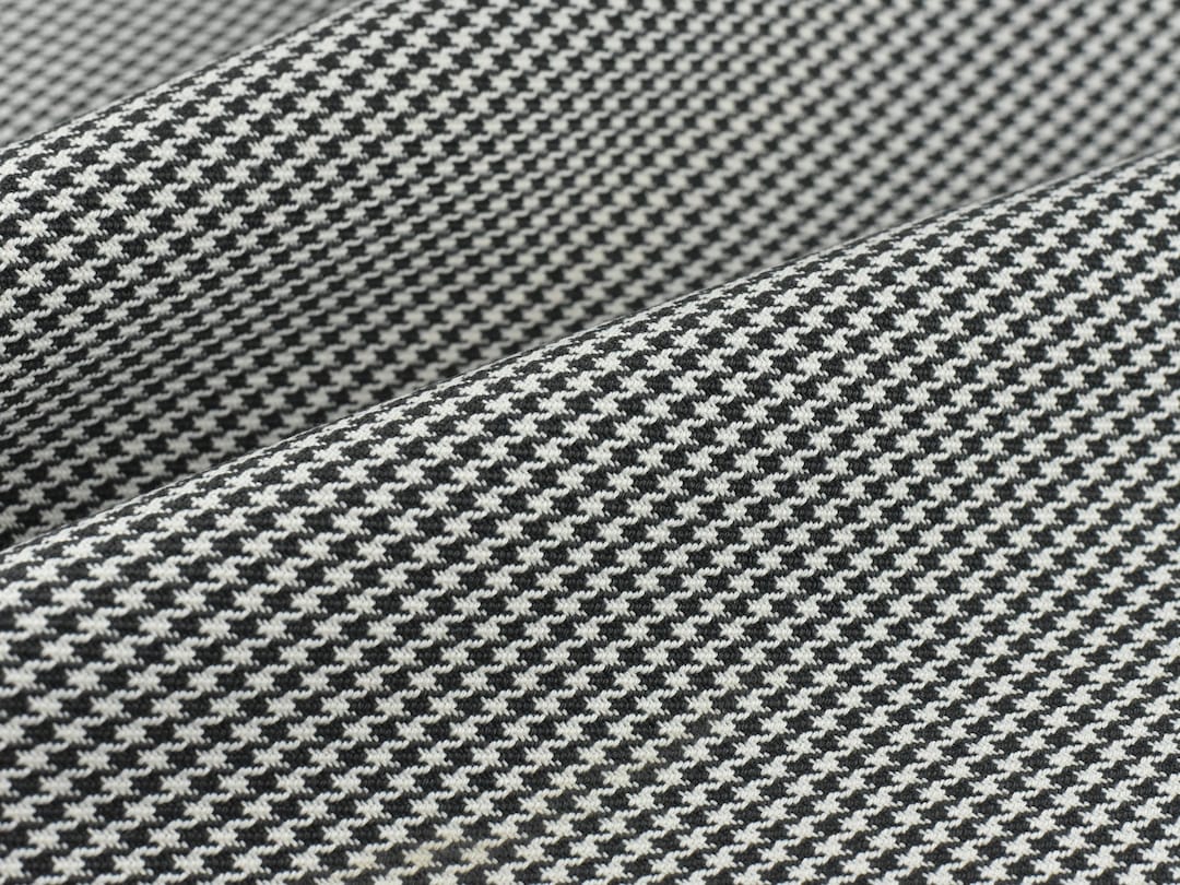 Houndstooth Upholstery Fabric Heavy Weight Chunky Vintage Fabric by the Yard for Pillow Couch ...