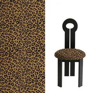 Modern Leopard Pattern Luxury Black Gold Chenille Upholstery Fabric ...