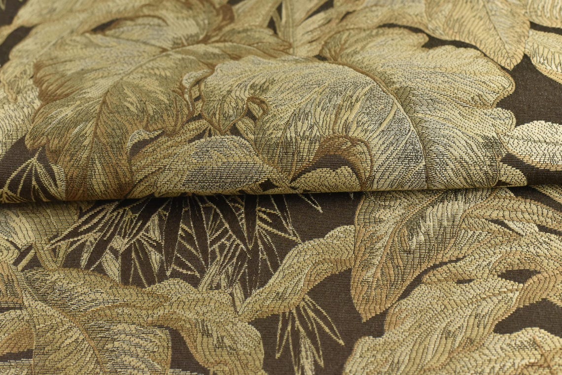 Vintage Farmhouse Earth Tone Botanical Jacquard Upholstery Fabric for ...