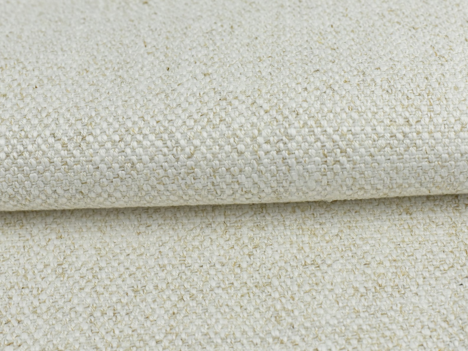 Designer Heavy Weight Stain Resistant Cream Linen Blended Upholstery ...