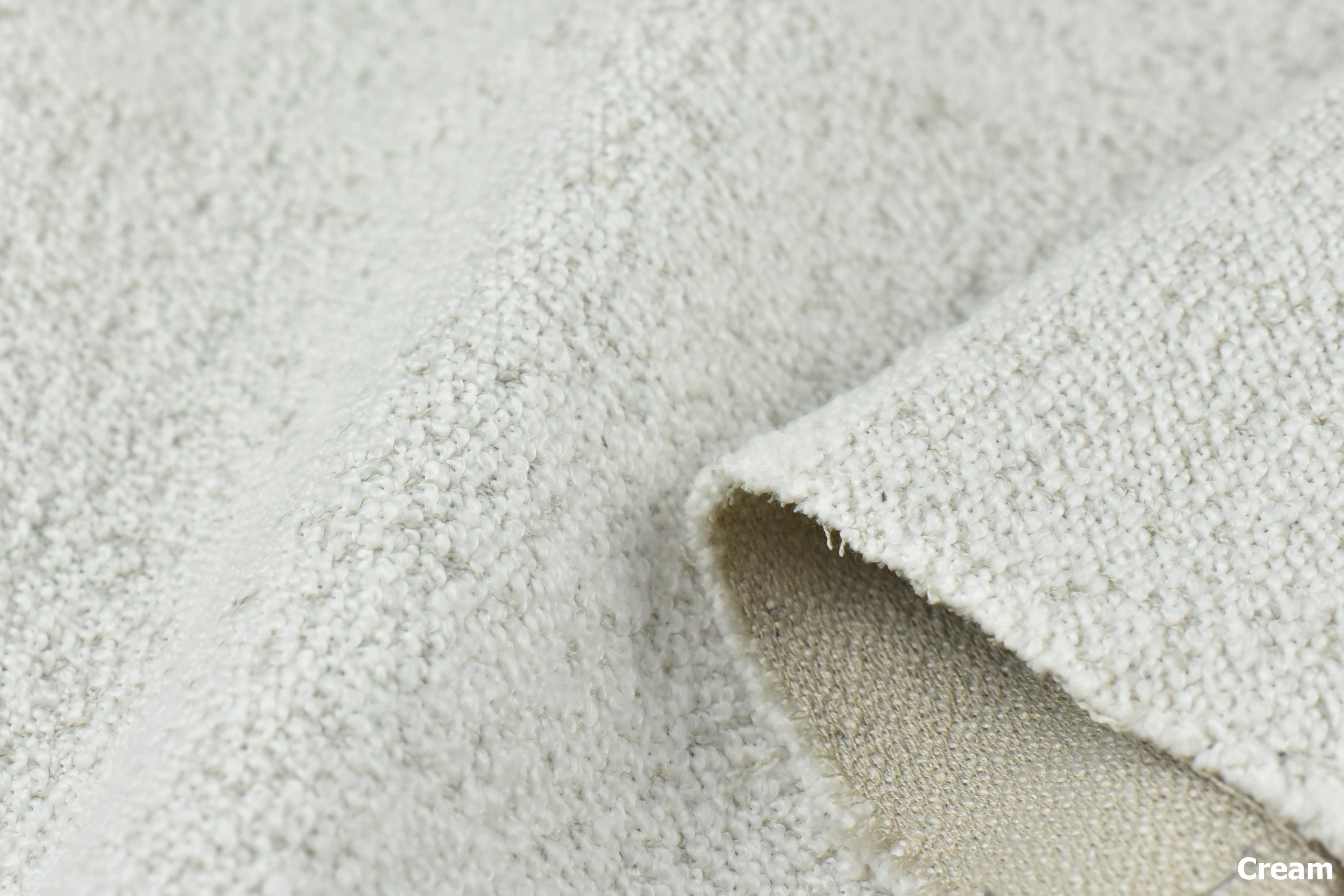 Heavy Weight Nubby Textured Boucle Upholstery Fabricchunky Woven Ivory ...