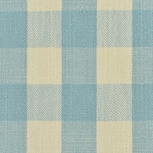 100% Pure Cotton Light Blue and Cream Vintage Buffalo Plaid Jacquard ...