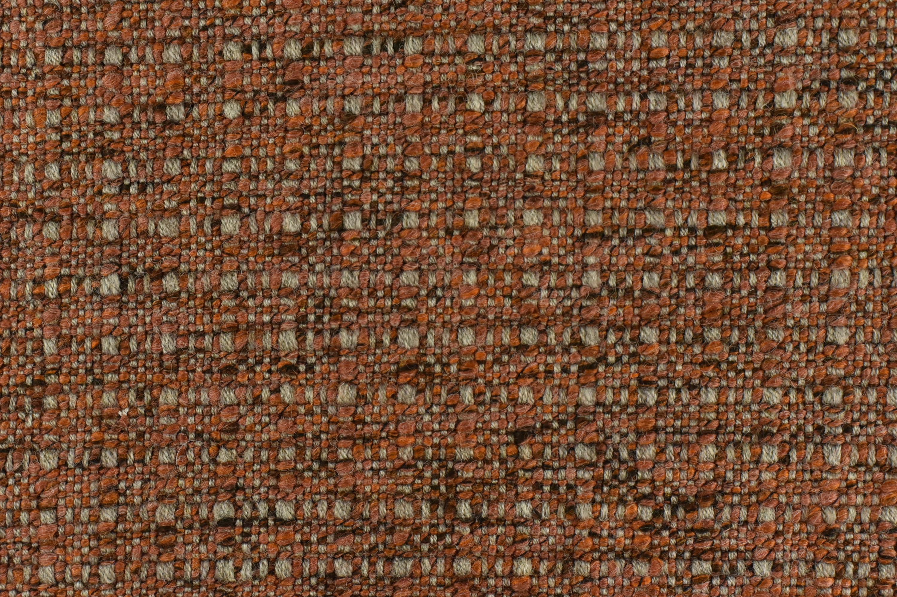 Extra Heavy Weight Wool Linen Blend Rust Brown Upholstery Fabric for ...