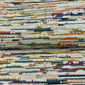 Multi-colored Modern Wool Blend Abstract Stripe Upholsetry Fabric and ...