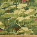 Heavy Wight Cotton Linen Blend Green Floral Raised Cut Vevet Upholstery ...