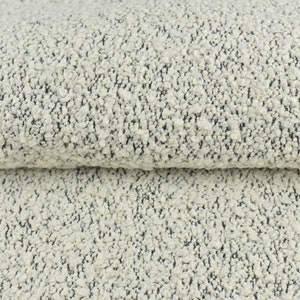 Chunky and Heavy Duty Black and Ivory Boucle Upholstery Fabric by the ...