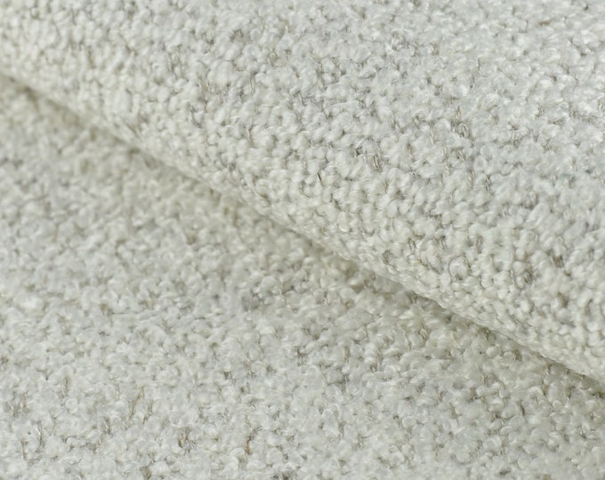 Boucle Fabric off White Loopy Upholstery Fabric Natural Nubbly Textured ...