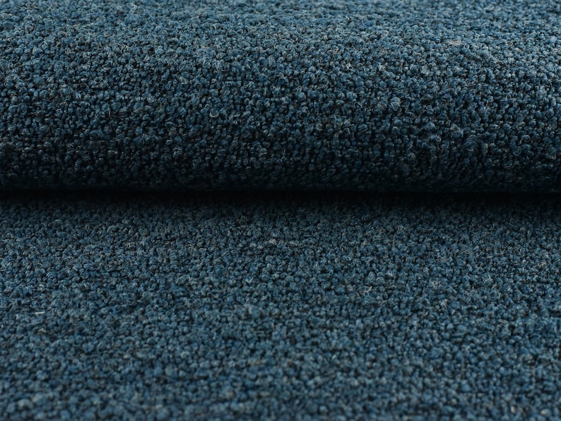 Blue Heavy Wool Blended Bouclé Fabric Home Decor Cushion Pillow Sofa ...