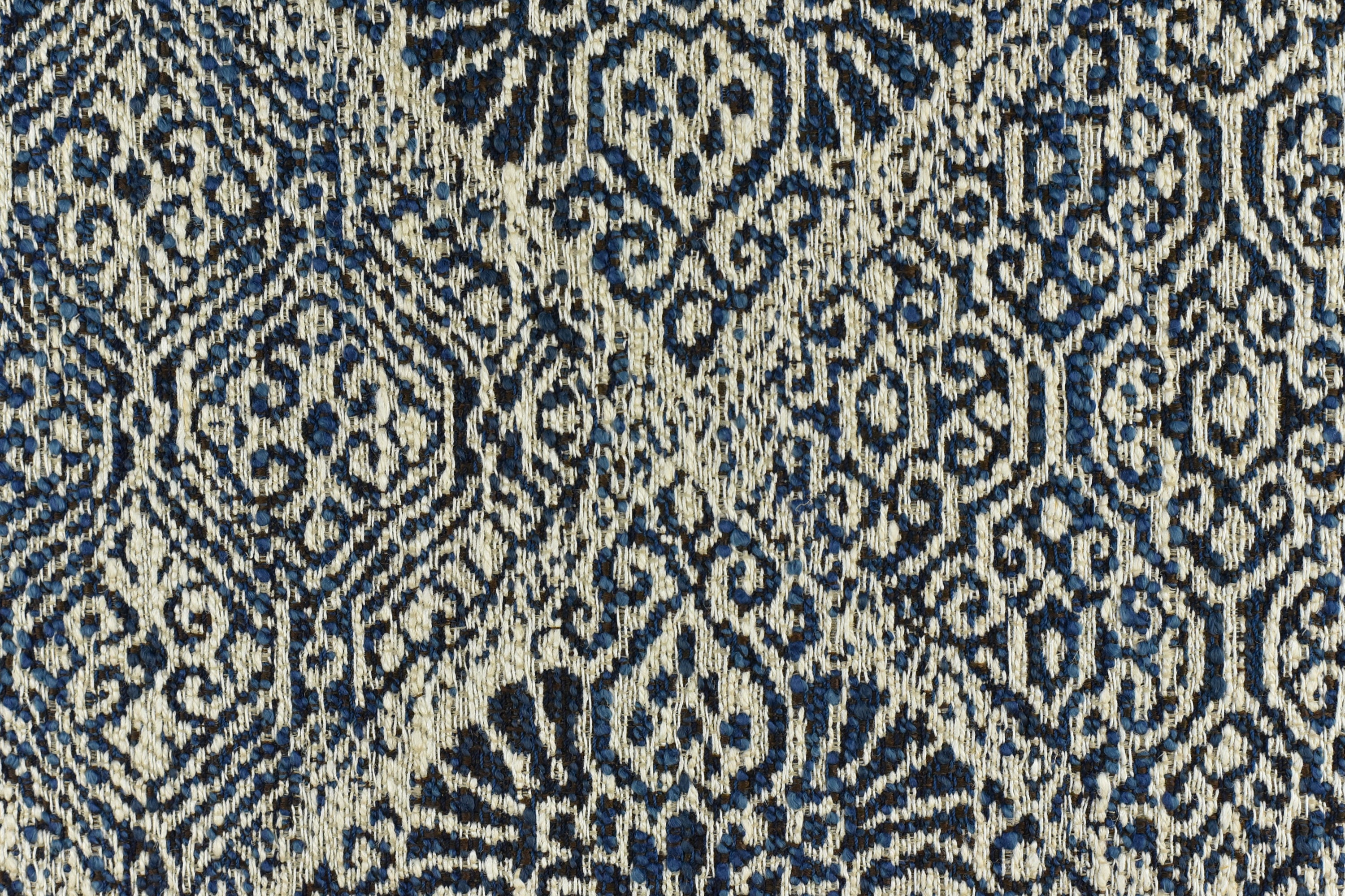 Vintage Foral Geometric Pattern Traditional Design Cotton Linen Blend ...
