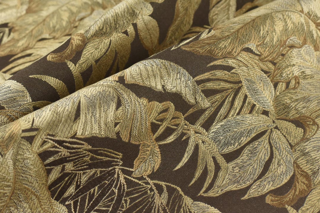 Vintage Farmhouse Earth Tone Botanical Jacquard Upholstery Fabric for ...