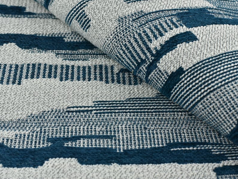 Vintage Abstract Geometric Upholstery Fabric Abstract - Etsy