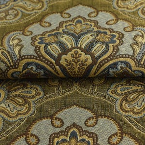 French Country Gold Bronze Traditional Damask Floral Jacquard ...