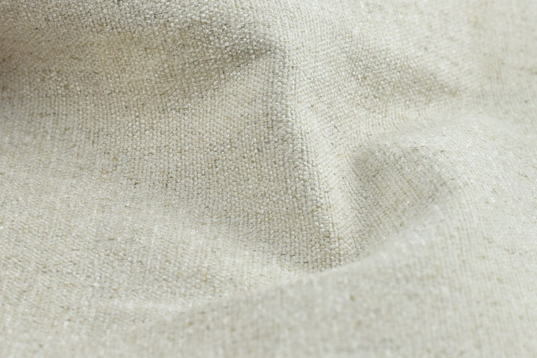 Luxury Vintage Cream Linen Blended Upholstery Fabric by the - Etsy