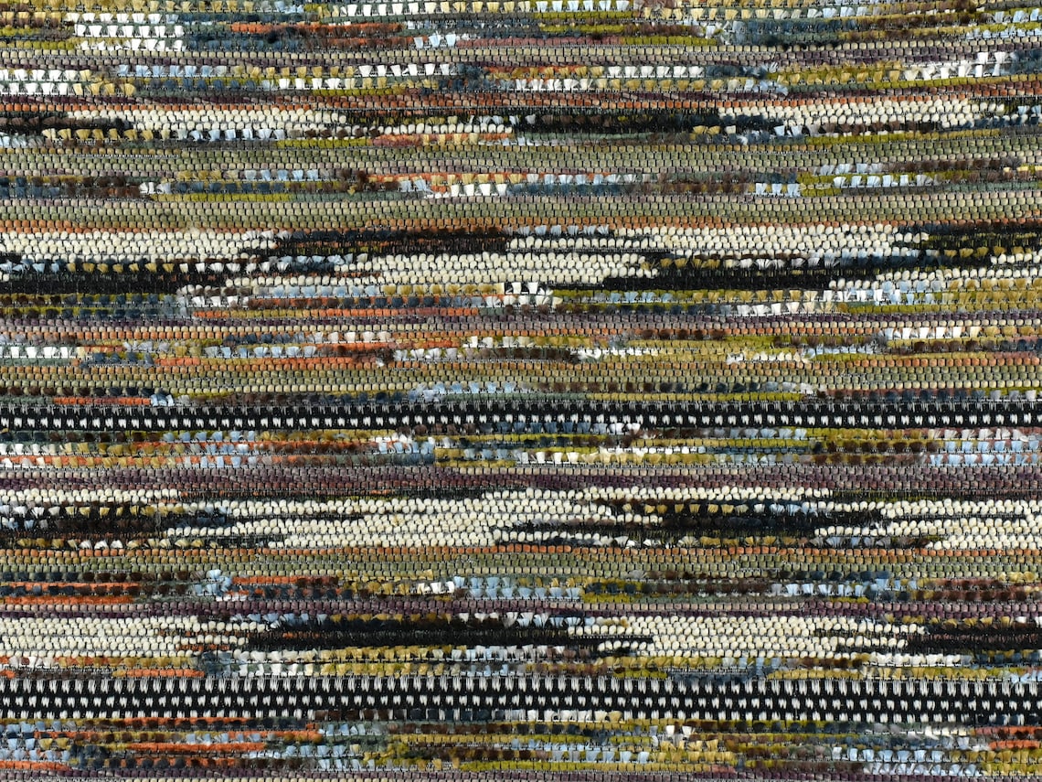 Multi-colored Modern Wool Blend Tweed Design Abstract Stripes ...
