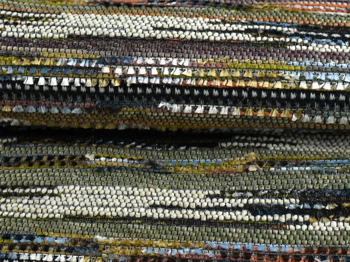 Multi-colored Modern Wool Blend Tweed Design Abstract Stripes ...