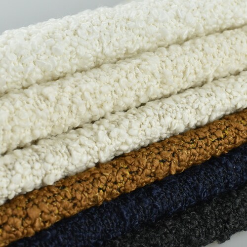 Cream Boucle Fabric by the Yard Heavy Upholstery Fabric | Etsy