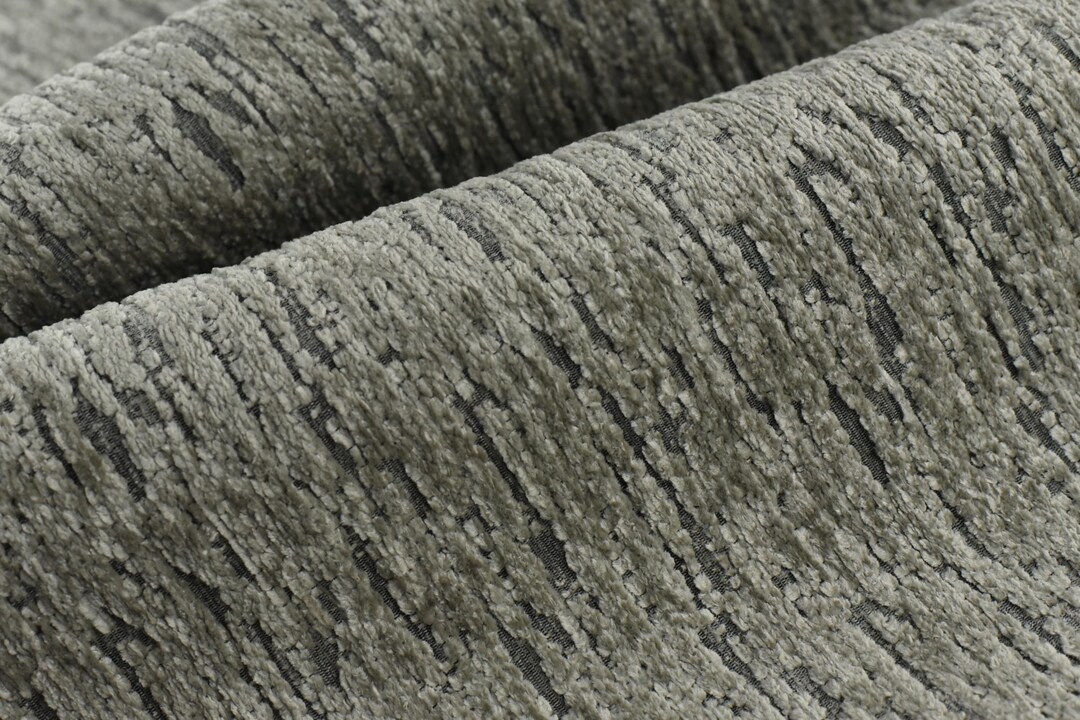 Modern Abstract Woven Raised Flint Gray Chenille Texture Upholstery ...