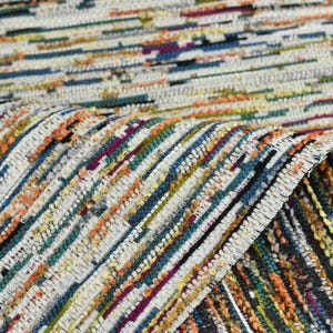 Multi-colored Modern Wool Blend Abstract Stripe Upholsetry Fabric and ...