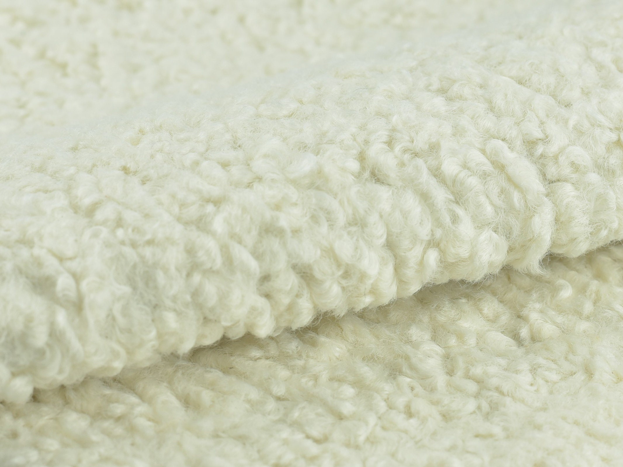 Cream Sherpa Fabric Suede Backing Natural Sheepskin Faux Fur - Etsy