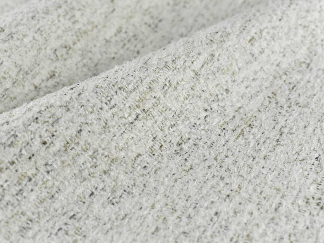 Natural Cream Ivory Tweed Design Smooth Feel Heavy Upholstery Fabric by ...