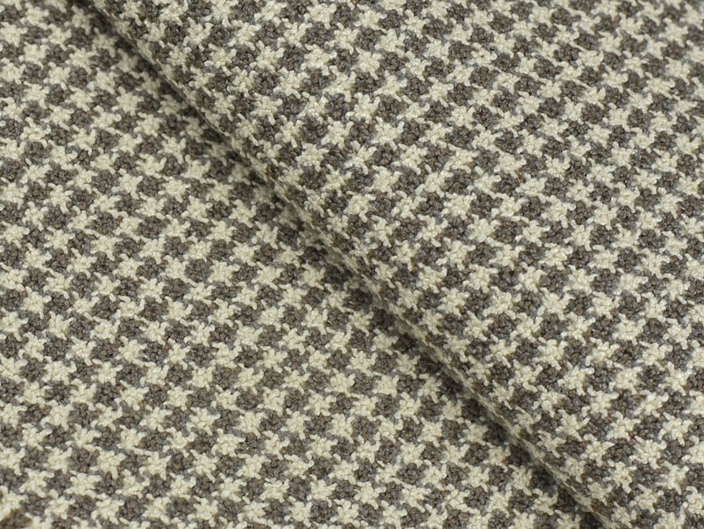 Small Houndstooth Heavy Weight Tweed Upholstery Fabric Great for Sofa ...