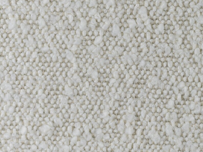 Ivory Cream Boucle Fabric Nubby Curly Texture Upholstery Fabric by the ...