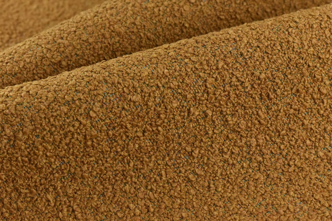 Designer Chunky and Heavy Duty Brown Camel Boucle Upholstery Fabric by ...