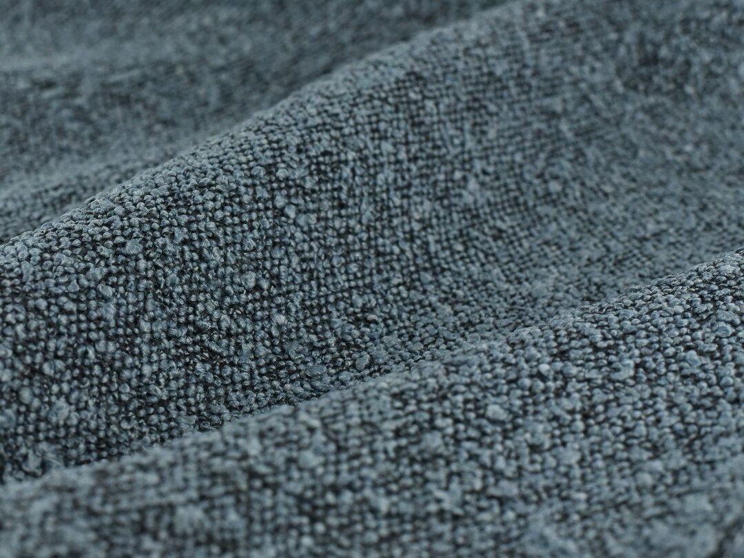 Blue Boucle Fabric Home Decor Modern Upholstery Fabric by the Yard for ...