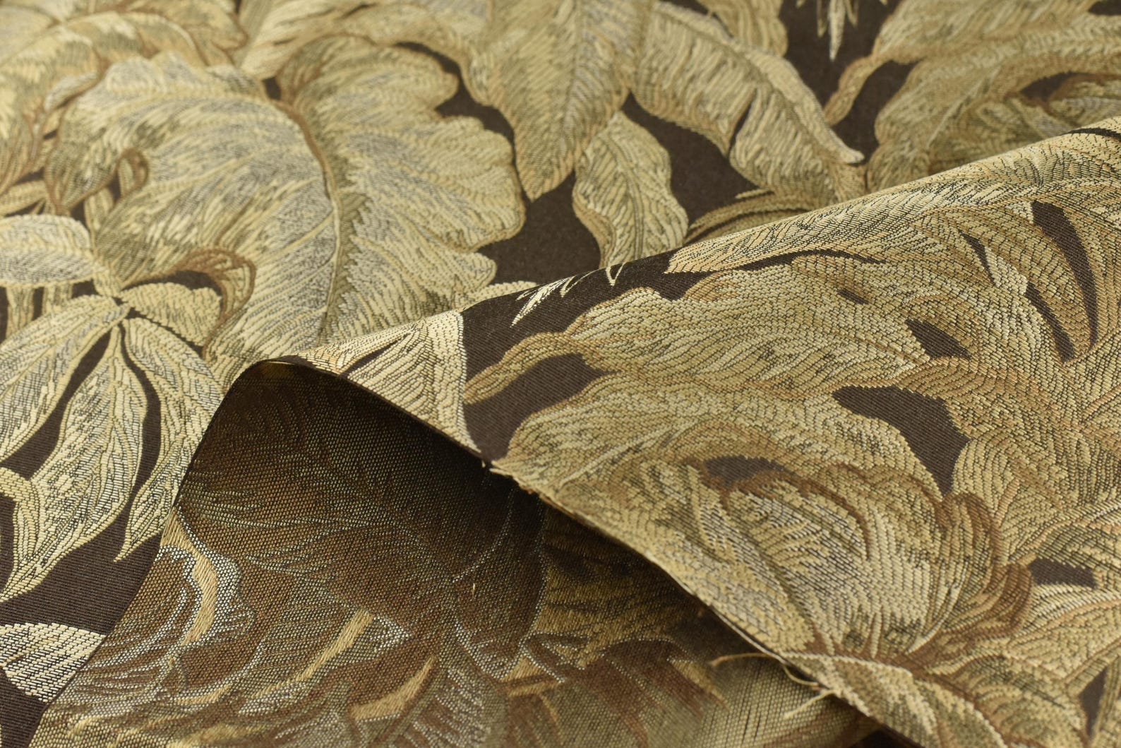 Vintage Farmhouse Earth Tone Botanical Jacquard Upholstery Fabric for ...