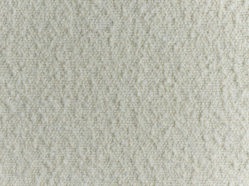Ivory Cream Boucle Fabric Nubby Curly Texture Upholstery Fabric by the ...