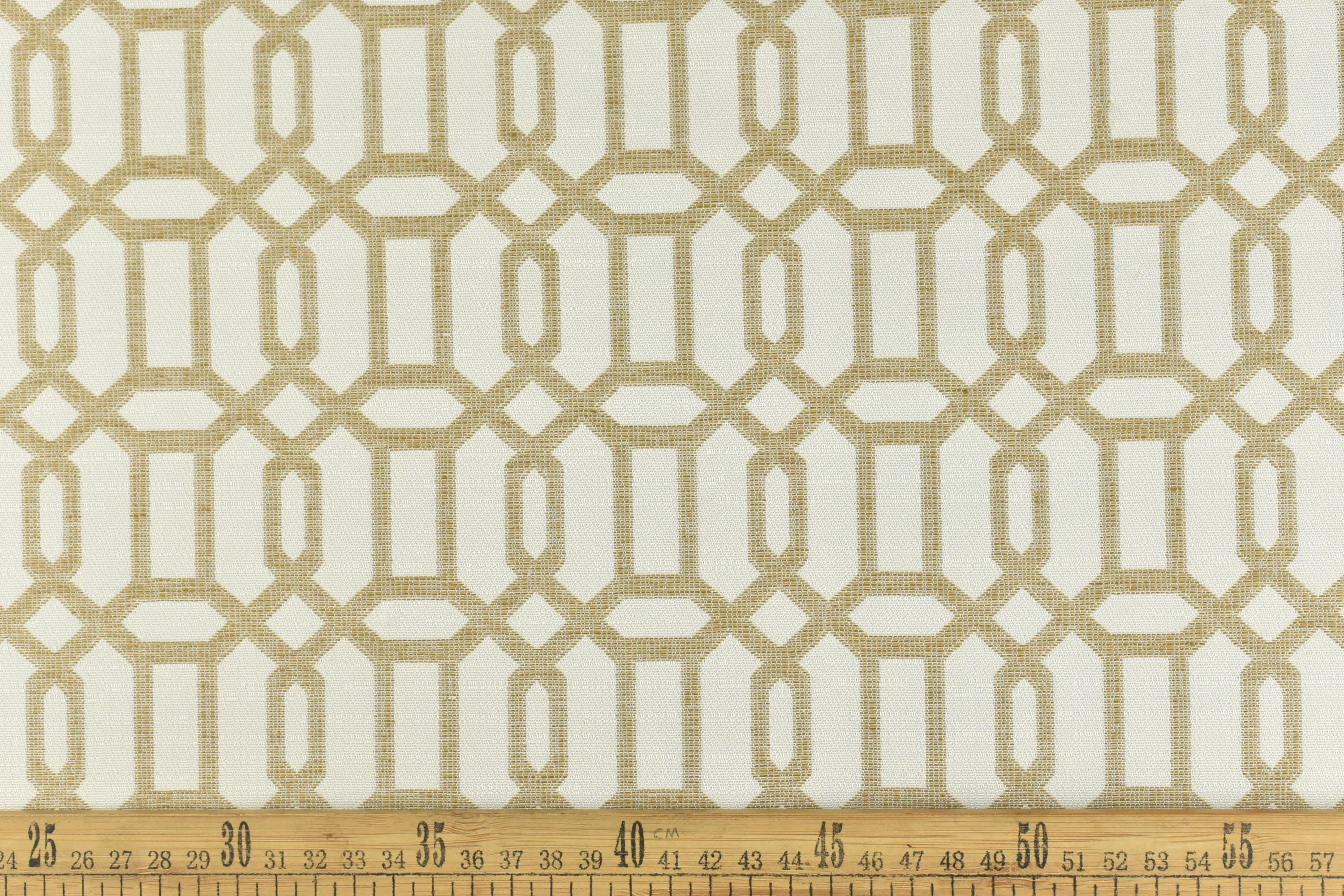 Vintage Fretwork Geometric Jacquard Home Decor Fabric for Chair Drapery ...