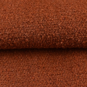 Heavy Duty Nubby Textured Rust Brown Boucle Upholstery Fabric for Couch ...