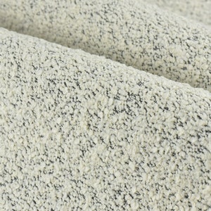 Chunky and Heavy Duty Black and Ivory Boucle Upholstery Fabric by the ...