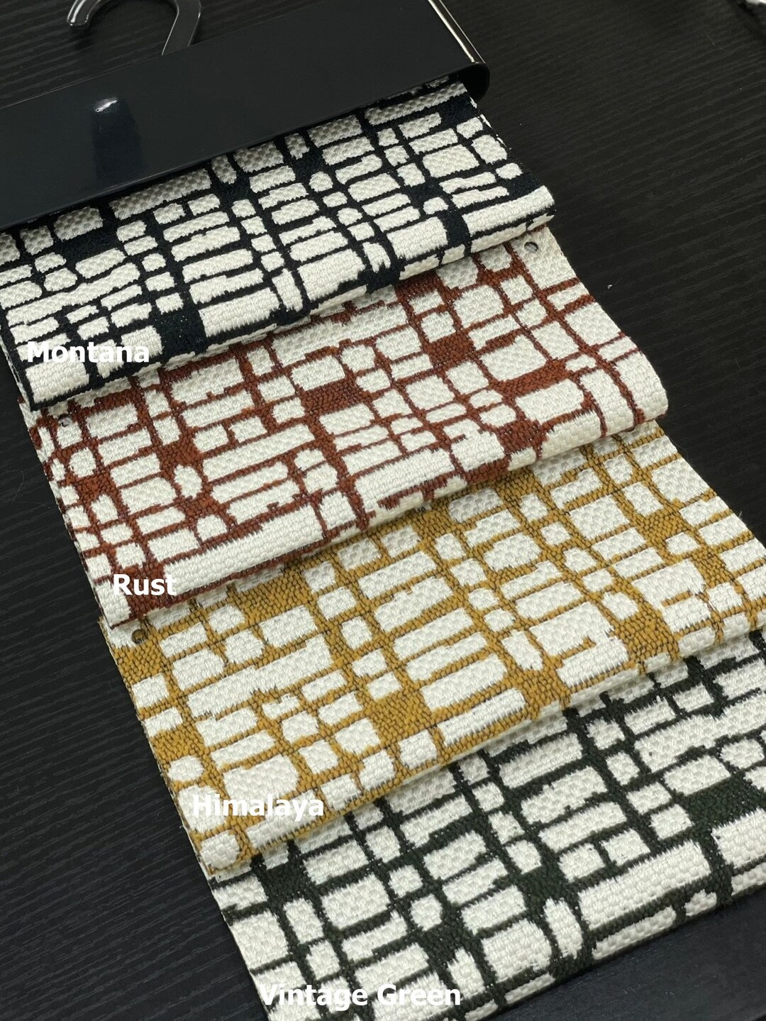 Modern Black White Abstract Geometric Upholstery Fabric by the ...