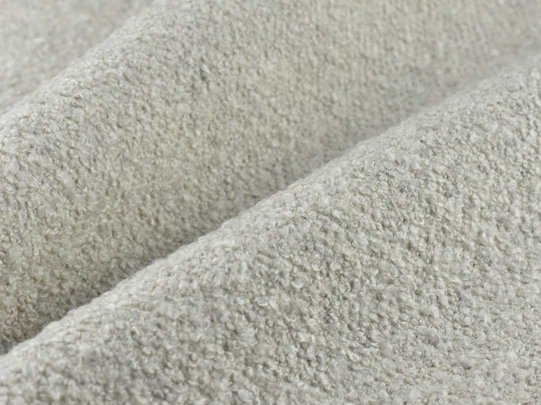 Cream Fog Boucle Upholstery Fabric for Home Decor Cushion Fabric Chair ...