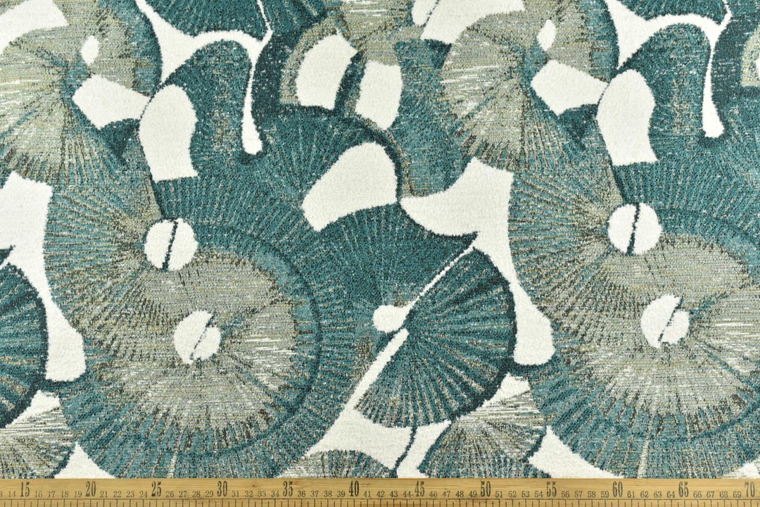 Mid Century Modern Designer Lotus Leaf Woven Upholstery Fabric|heavy ...