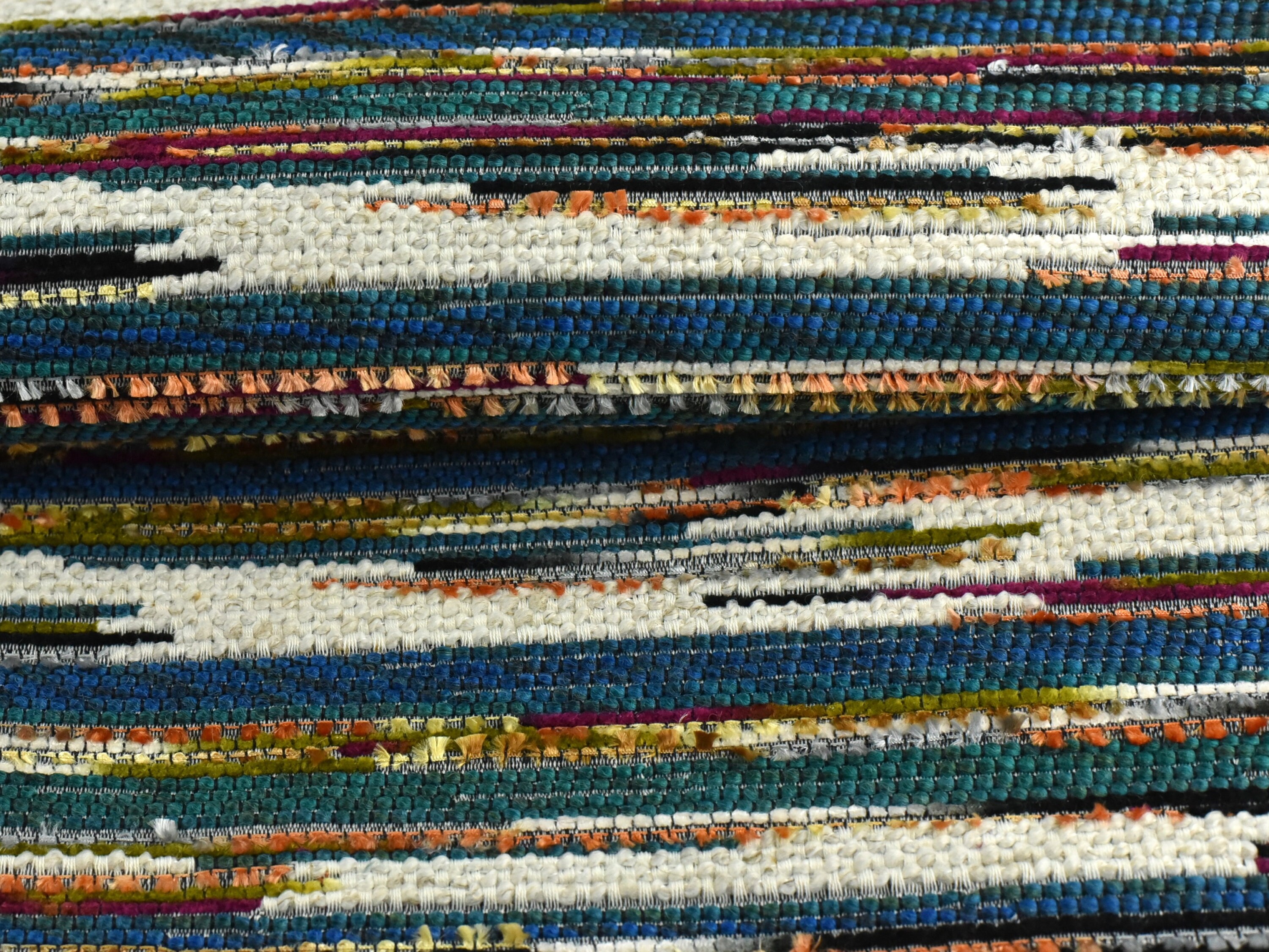 Multi-colored Modern Wool Blend Tweed Design Abstract Stripe Upholsetry ...